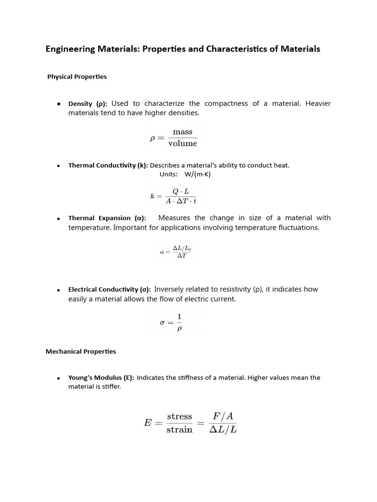 Engineering Materials Pdf Technology Engineering