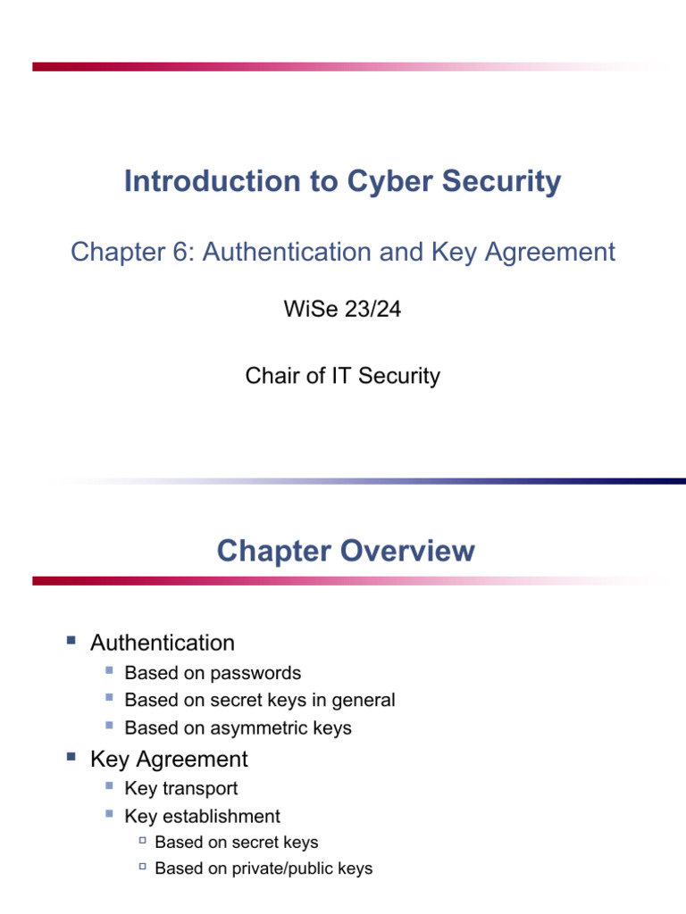 Chapter6-Authentication-and-Key-Agreement | PDF | Password | Security