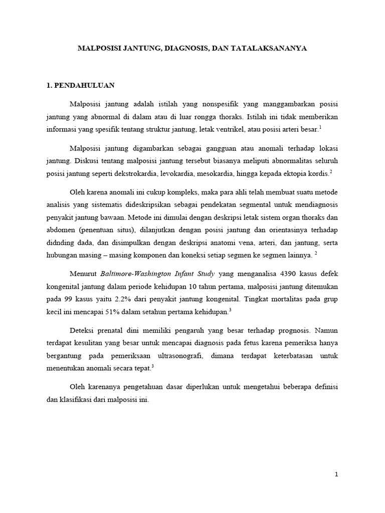 Malposisi Jantung | PDF | Sains & Matematika