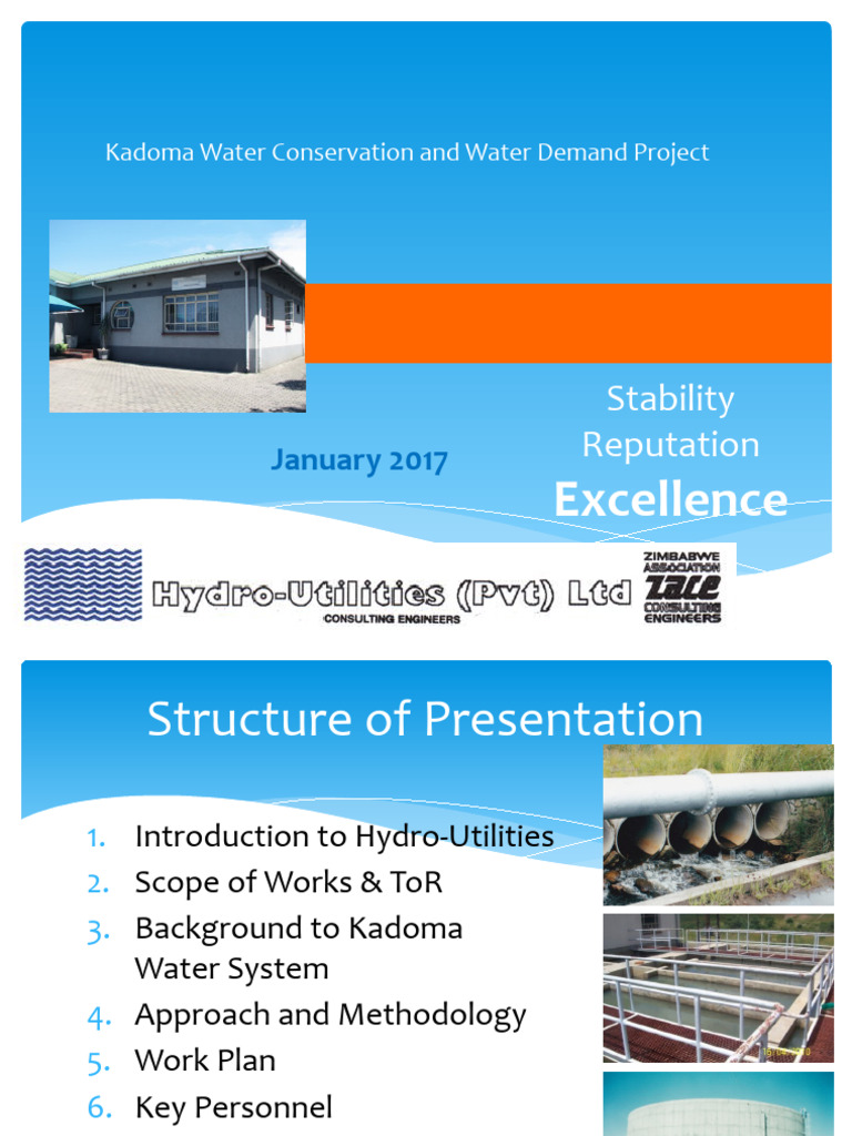 Hydro-Utilities Presentation - 17.01.2017 | PDF | Water Supply | Reservoir