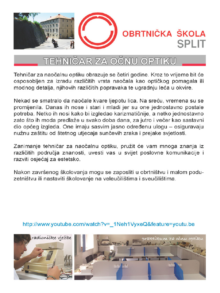 Tehnicar Za Ocnu Optiku | PDF