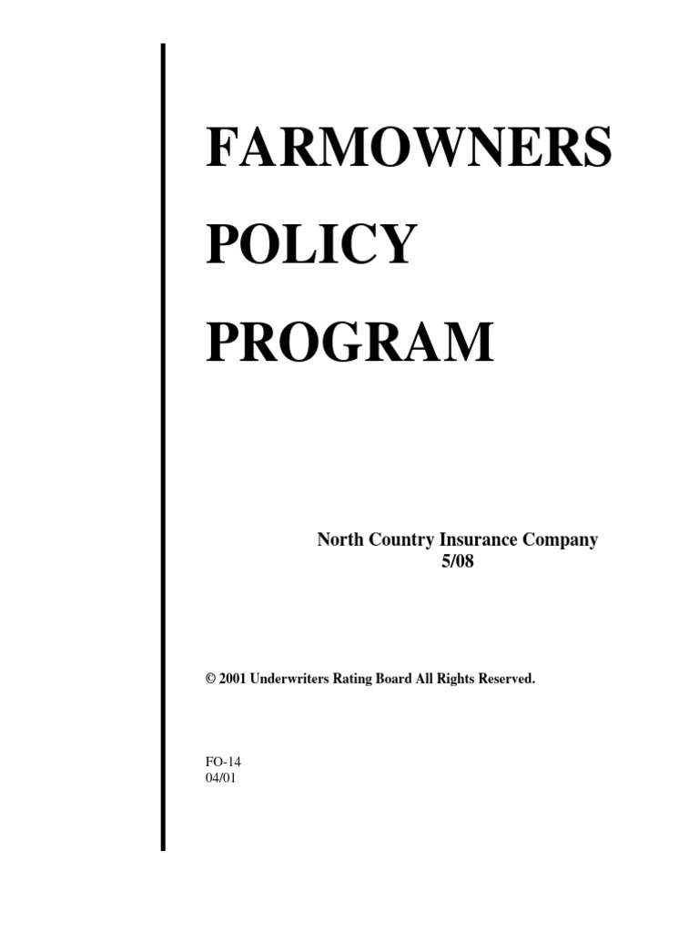 Farmowners Insurance Policy Guide | PDF | Insurance | Liability Insurance
