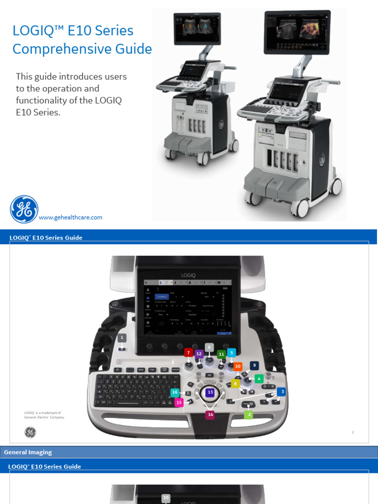 Logiq E10 Series Comprehensive Guide Final | PDF | Medical Ultrasound | Hemodynamics