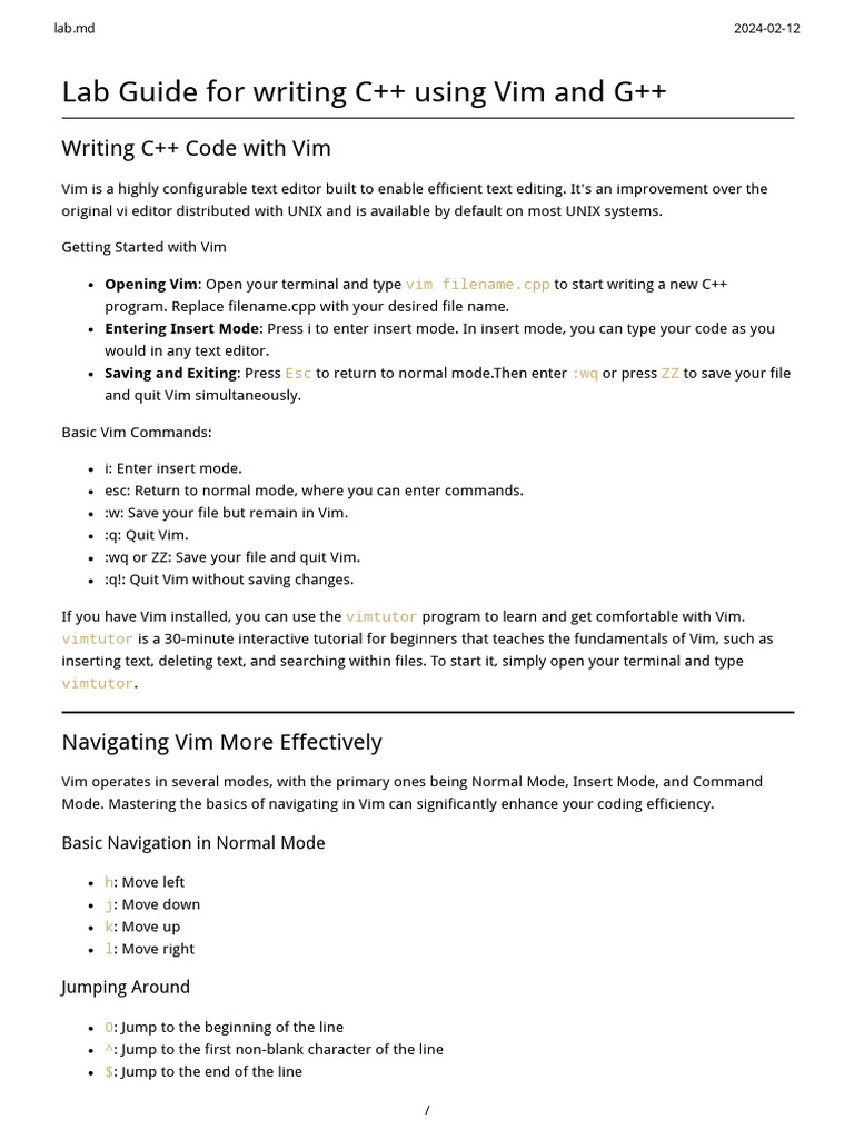 Vim G++ | Download Free PDF | Computer Engineering | Software Development