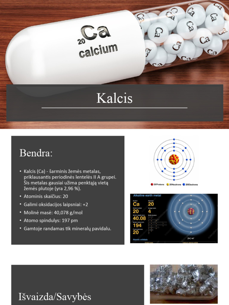Kalcis Chemija | PDF