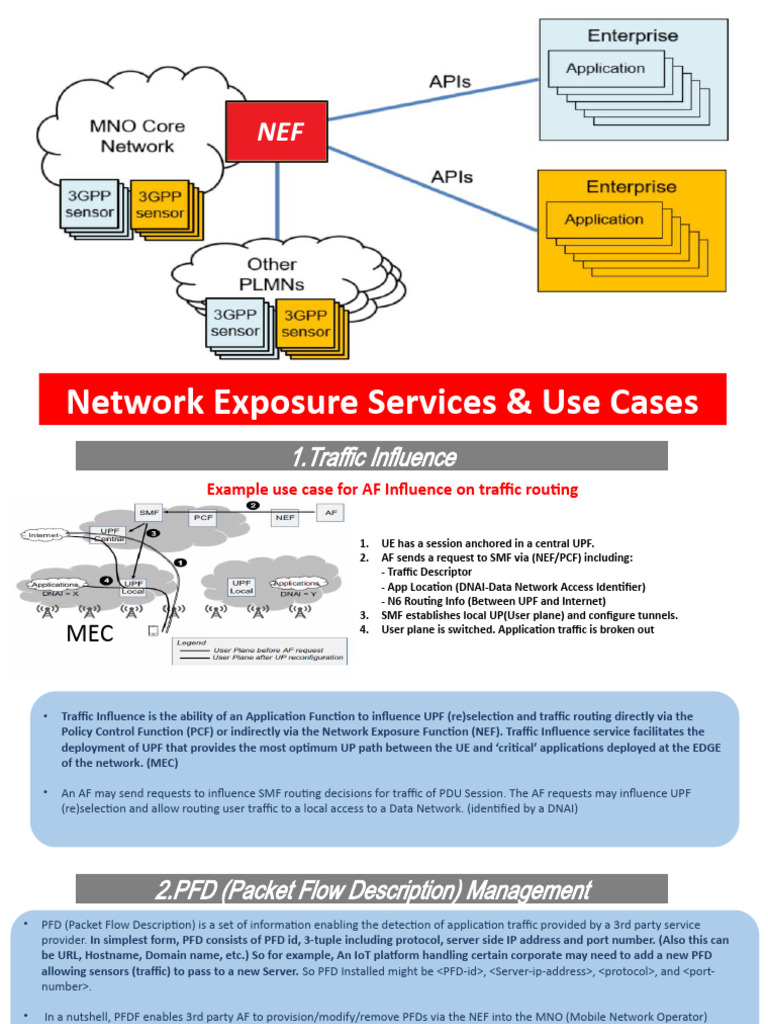 NEF ServicesUse Cases Final | PDF | Computer Network | Internet Protocols