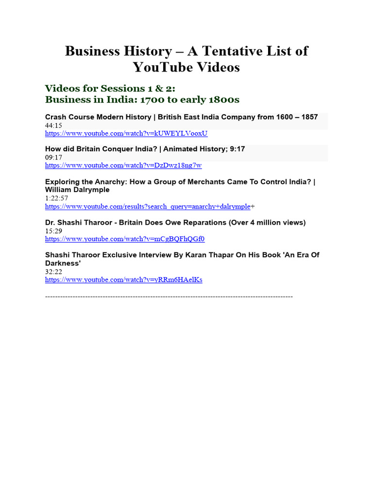 Bh Youtube Videos List Pdf Economies