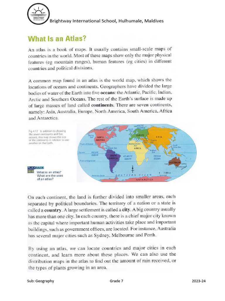 Chapter 4 Maps II - Atlas Notes PDF | PDF | Social Science | Science ...