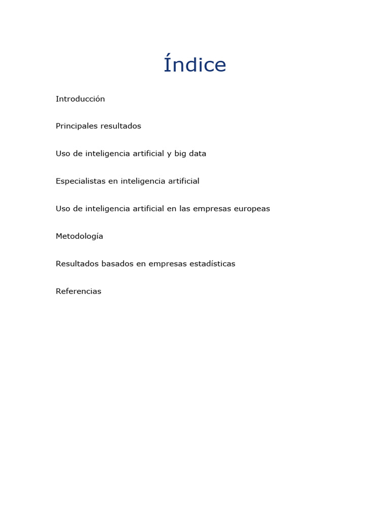 Aumento del Uso de IA y Big Data en Empresas Europeas | PDF ...