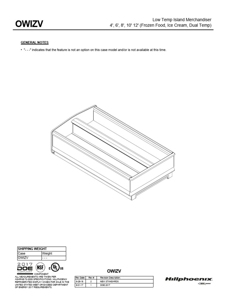 OWIZV Display Case Tech Reference Sheet 4 | PDF | Watt | Refrigeration