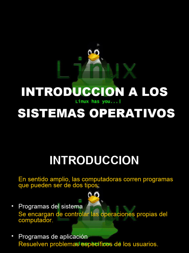 01 Introduccion A Sistemas Operativos | PDF | Sistema operativo | Kernel (sistema operativo)