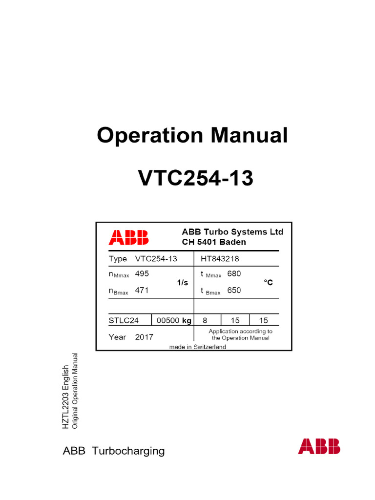 ABB VTC254-13, VTC254-23 Operation Manual _ Manualzz | PDF