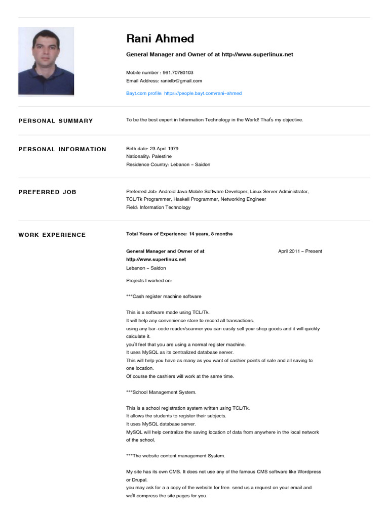 Resume 2 | PDF | My Sql | Databases