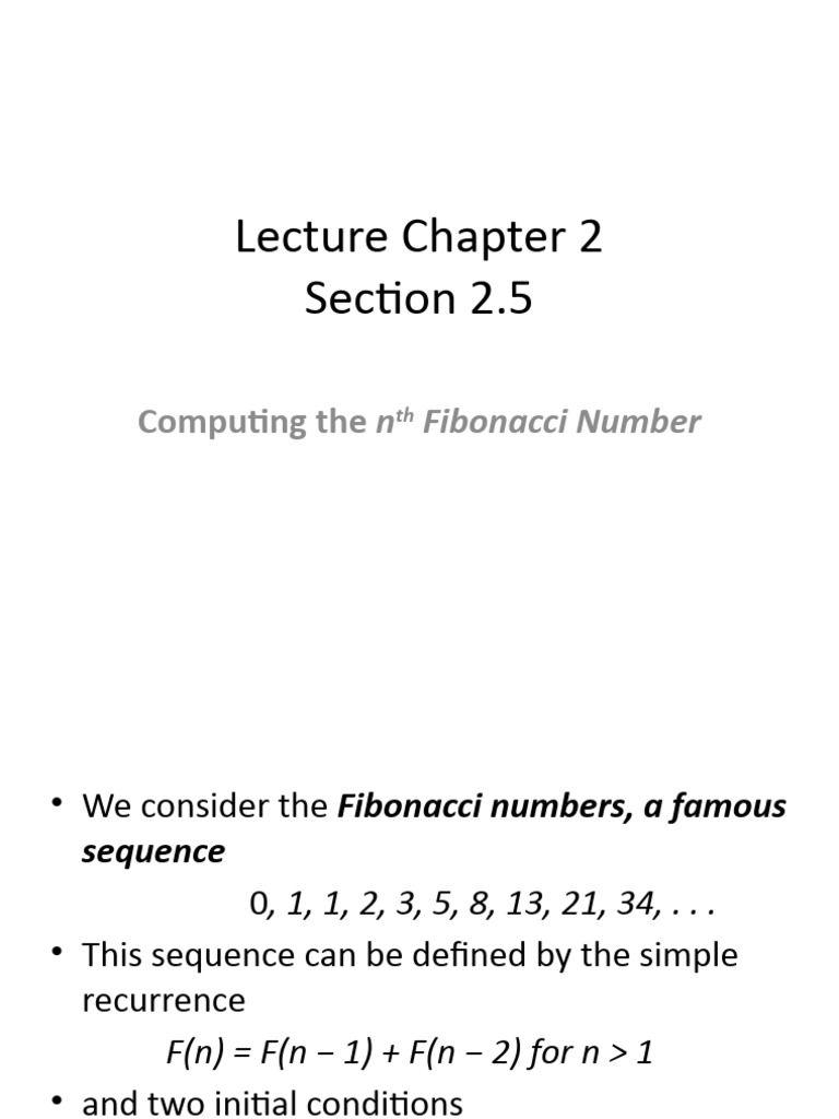 Lecture Chapter 2 Part 3 | PDF | Recurrence Relation | Algorithms