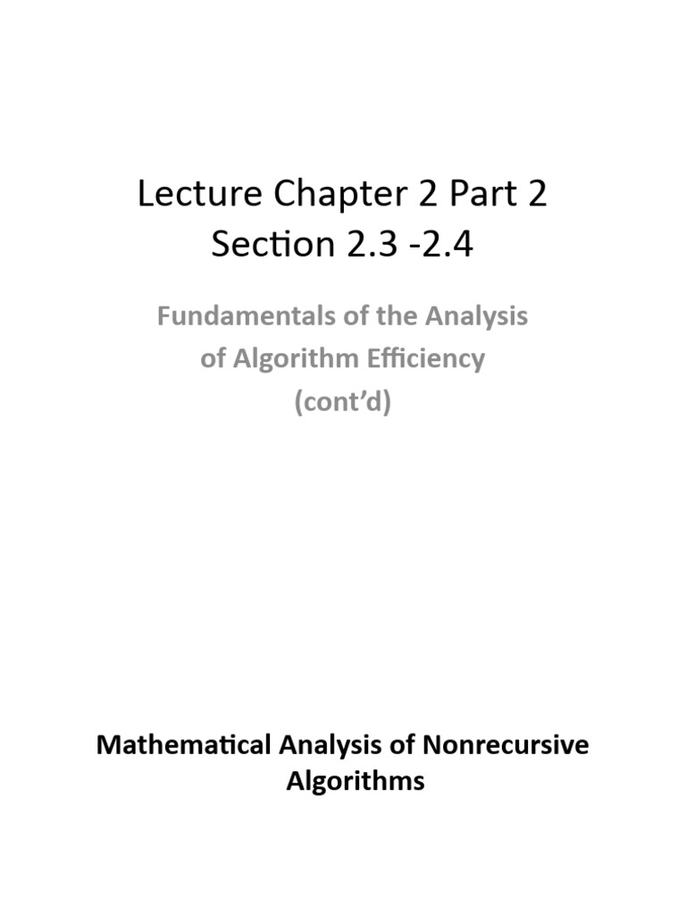 Lecture Chapter 2 Part 2 Pdf Function Mathematics Recurrence Relation