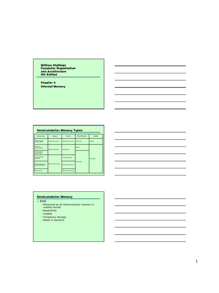 Chapter 5 Internal Memory | PDF | Random Access Memory | Computer Memory Chapter 5 Internal Memory | PDF | Random Access Memory | Computer Memory
