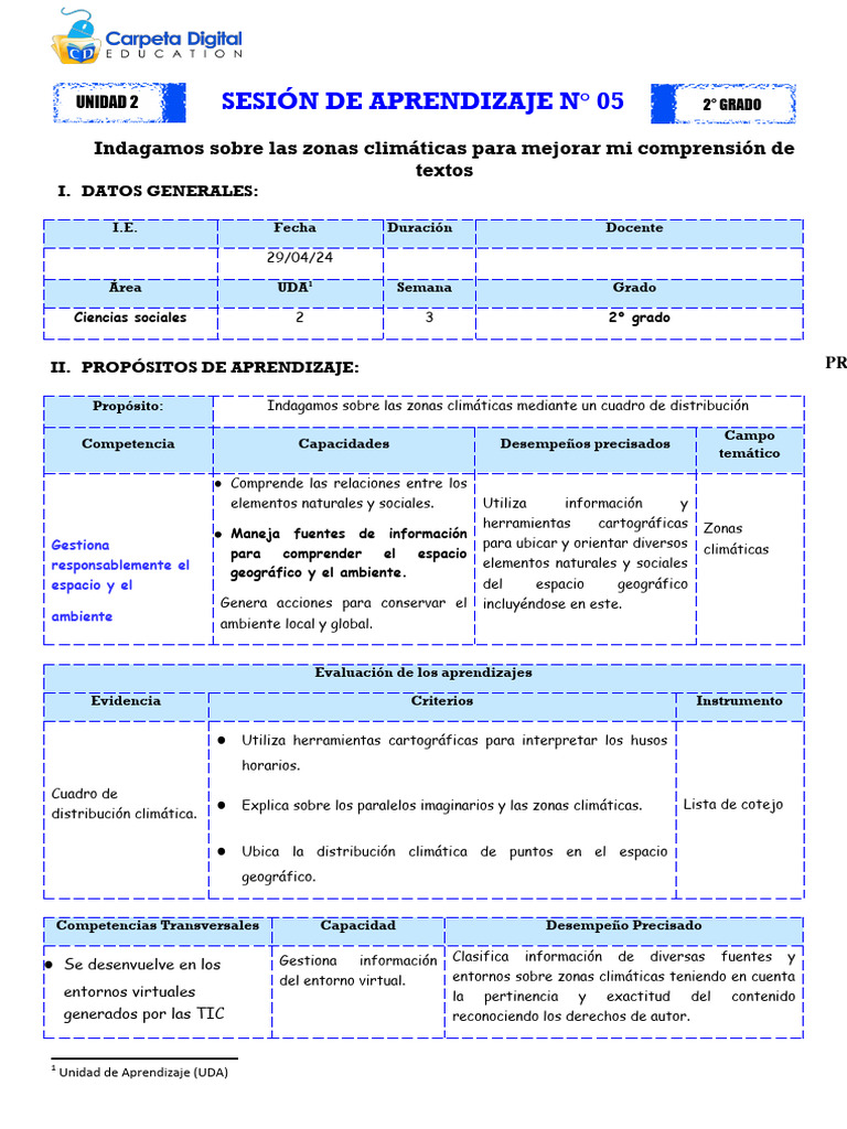 SESIÓN 5 - CC - SS 2do | PDF | Ecuador | Clima