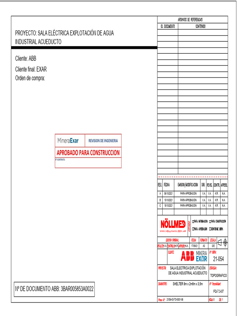 3BAR005853A0022 - 21054-ID-TO-0001-06-C - Shelter - Placa de ...