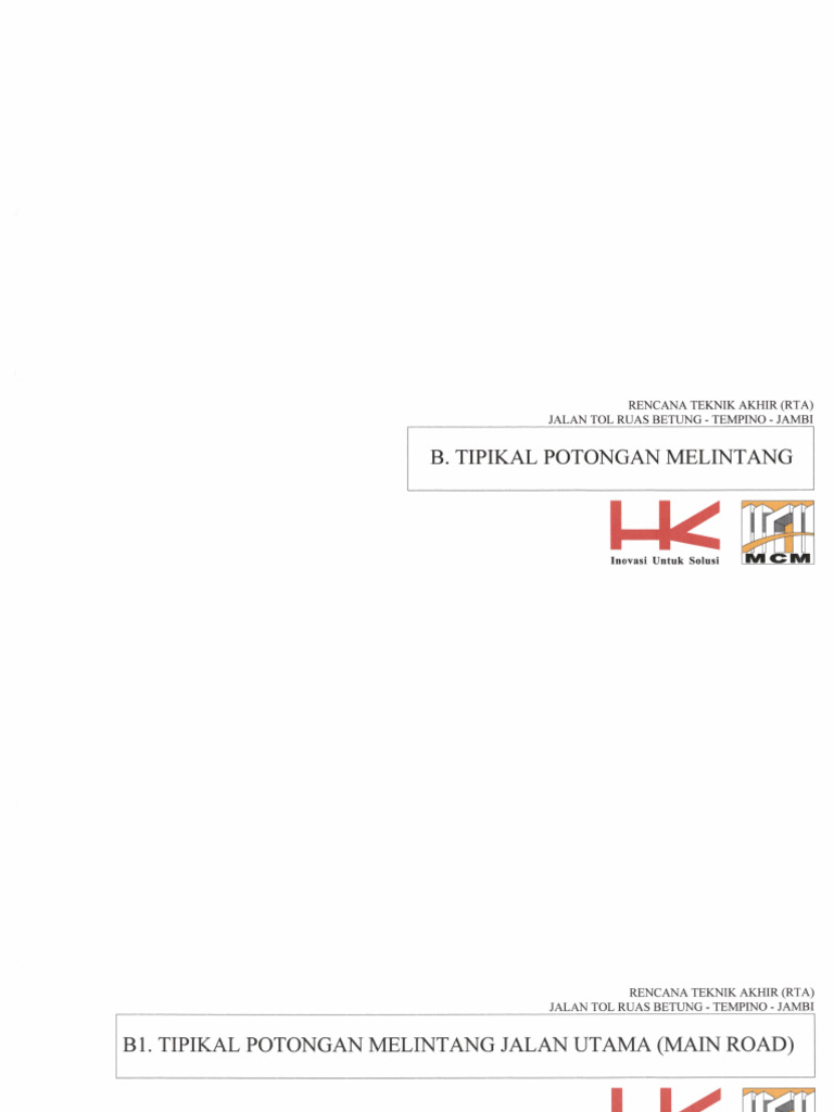 Tipikal Potongan Melintang | PDF