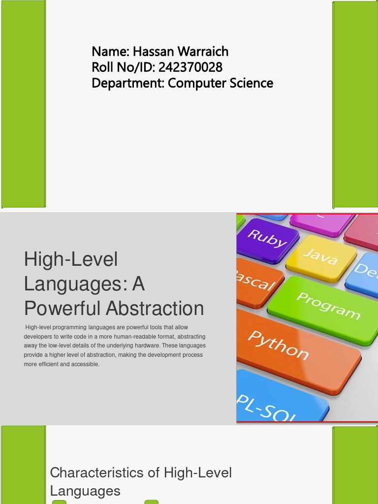 High-Level Languages Overview | PDF | Computer Programming | Porting
