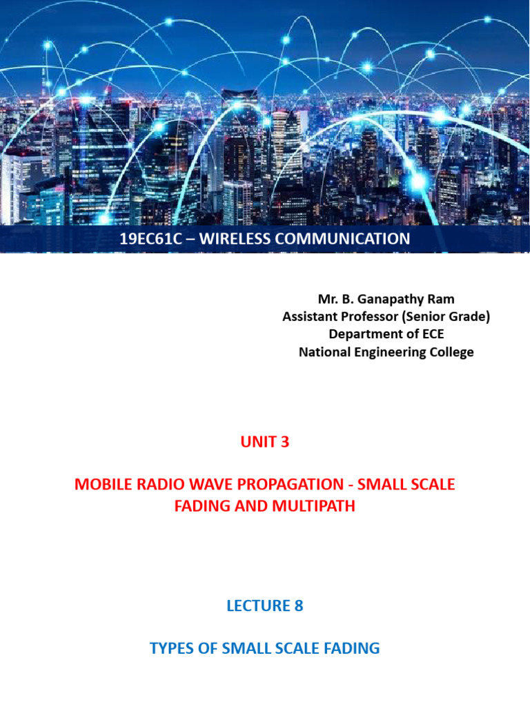 Unit 3 Lect 8 Types of Small Scale Fading | PDF