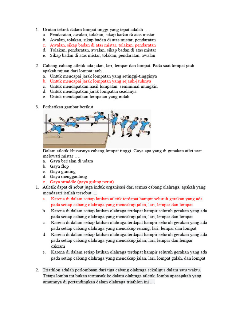 Latihan Soal Psat | PDF | Olahraga & Rekreasi