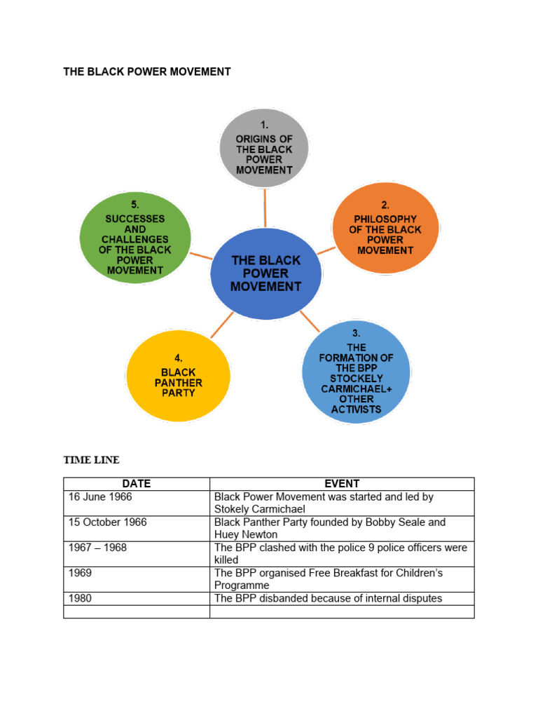 The Black Power Movement | PDF | Black Power | Black Panther Party