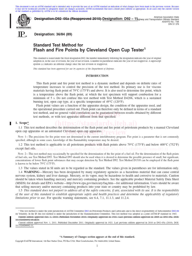Astm D92 11 | PDF | Scientific Phenomena