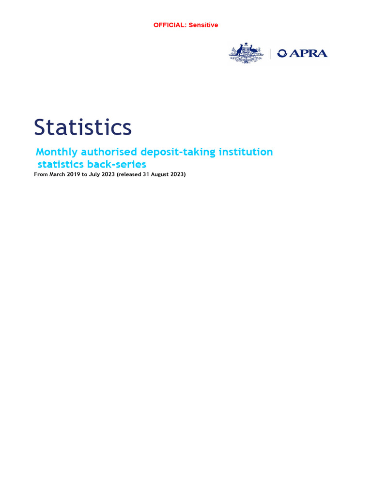 Monthly Authorised Deposit-Taking Institution Statistics Back-Series ...
