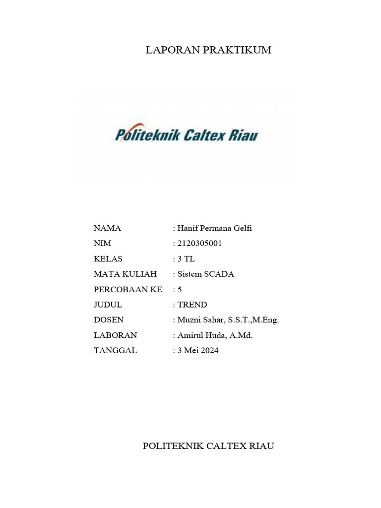 Laporan Pratikum Trend Pada Aplikasi Wonderware in Touch Di Sistem ...