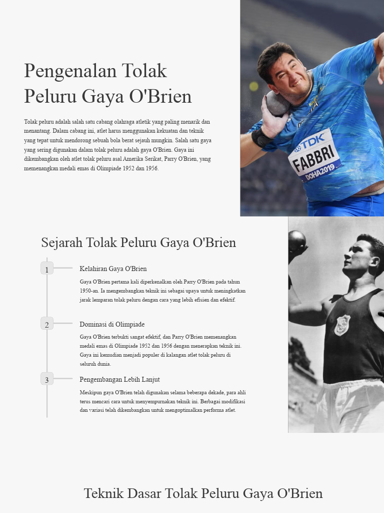 Tolak Peluru Gaya O'Brien | PDF