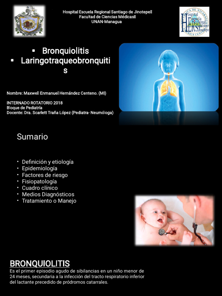Bronquiolitis y Crup.pptx | PDF | Medicina CLINICA | Especialidades Medicas