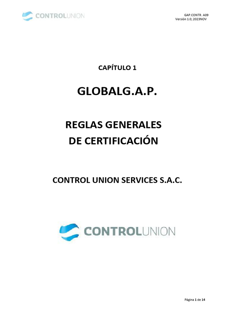 Certificación GLOBALG.A.P.: Reglas y Alcance | PDF | Auditoría | Contralor