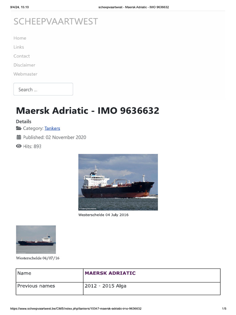 Maersk Adriatic | PDF