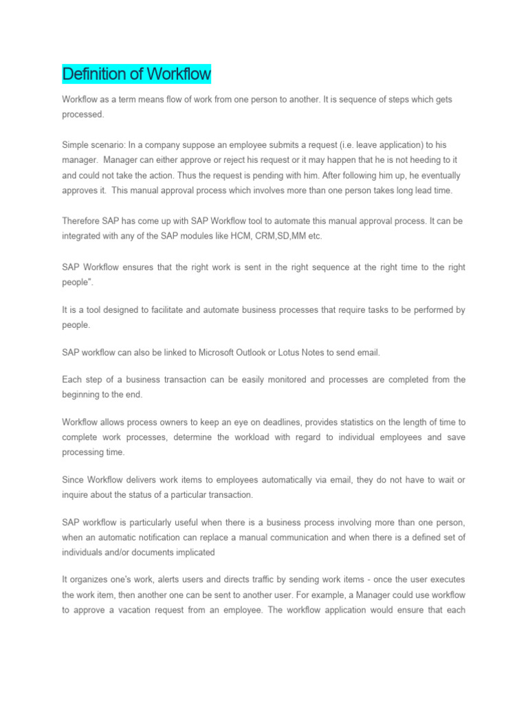 Session 1 - Introduction To Workflow | PDF | Workflow | Object (Computer Science)
