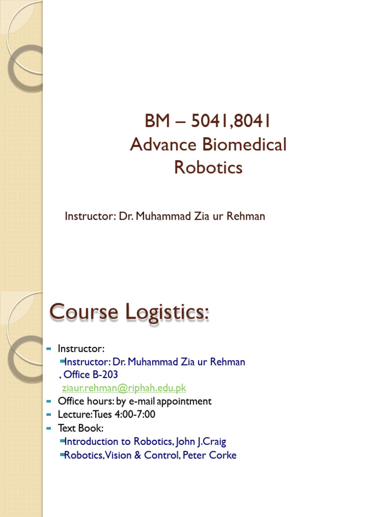 Biomedical Robotics | PDF | Kinematics | Robotics