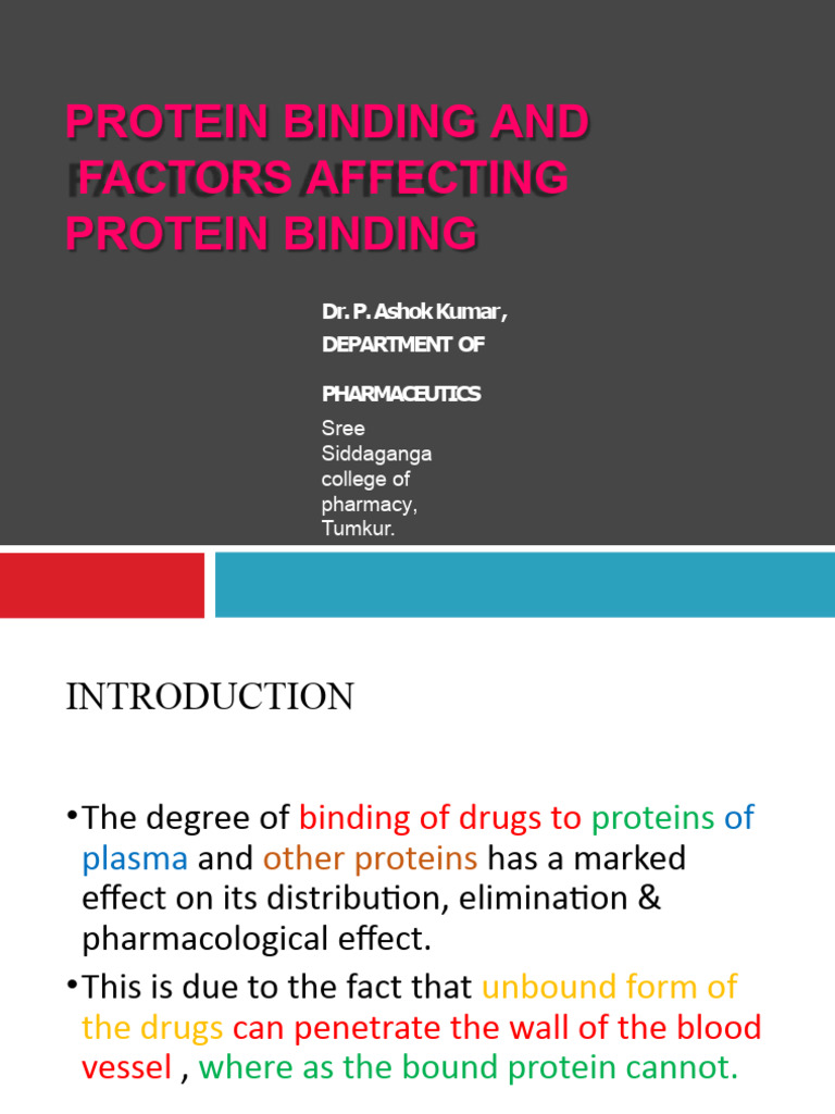 Protein binding | PDF | Molecular Binding | Biochemistry