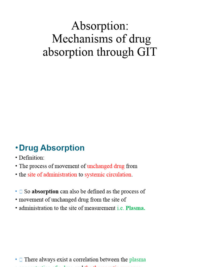 Mechanisms of Drug Absorption-Final-1 | Download Free PDF | Lipid ...