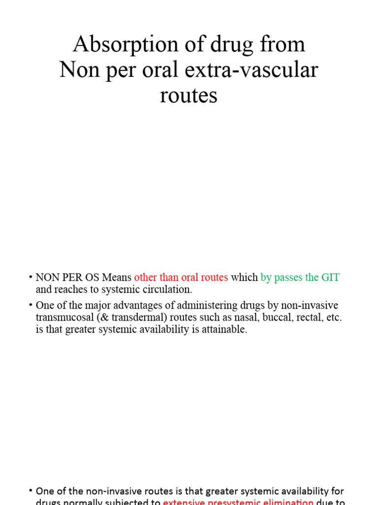 Non Per Oral Extra-Vascular Routes-Final-3 | PDF | Topical Medication ...