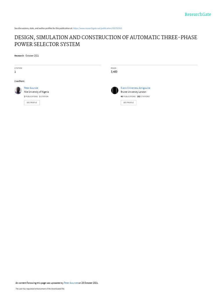 Construction of Automatic Three-Phase Power Selector System | Download ...
