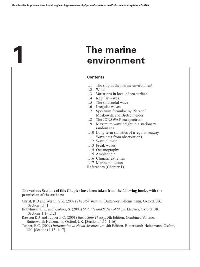 Pages From Chapter 1 The Marine Environment | PDF | Wound | Sea