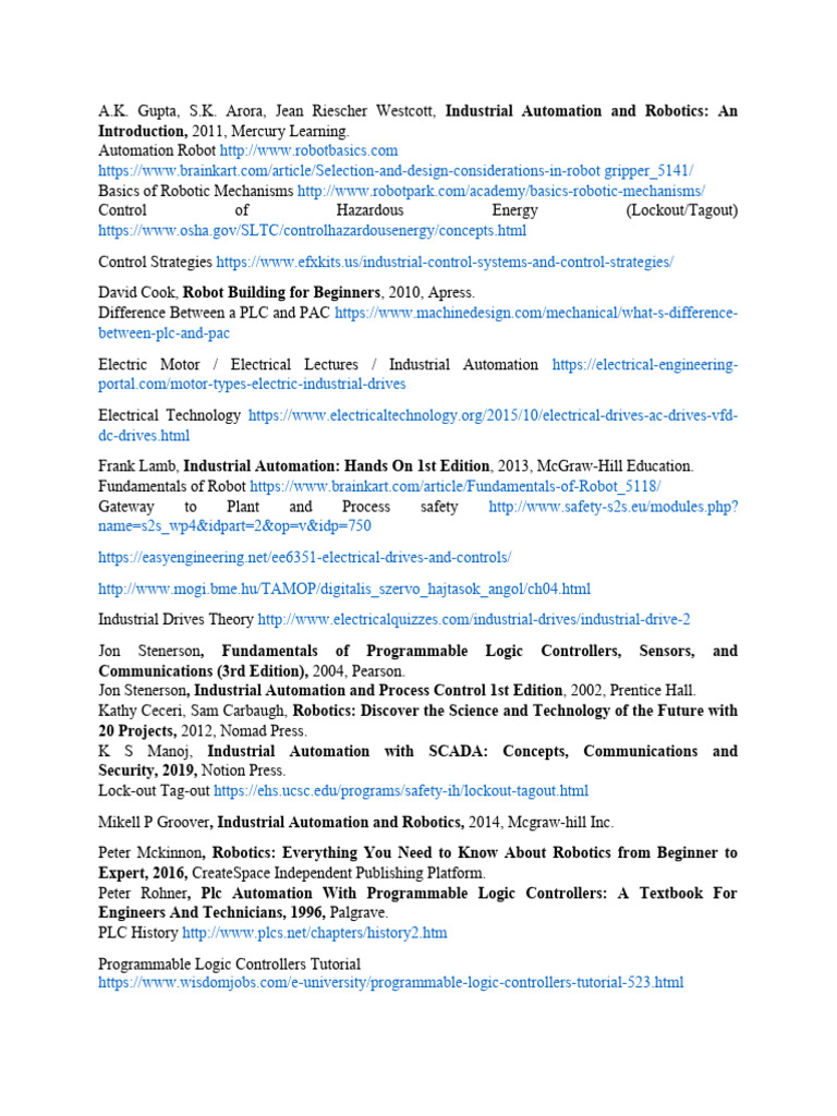 Industrial Automation Reference | PDF | Automation | Programmable Logic Controller