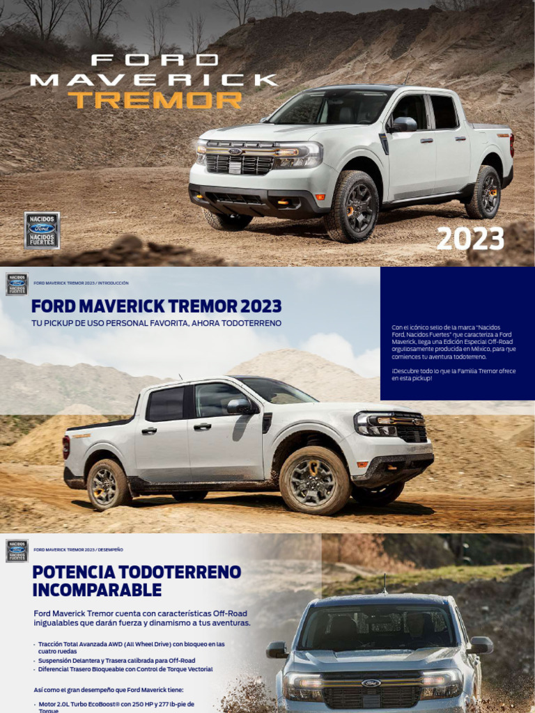 Ford Maverick Tremor 2023 Catalogo Descargable | PDF | Tracción en las ...