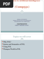 First Order Logic: Artificial Intelligence COSC-3112 Ms. Humaira Anwer ...