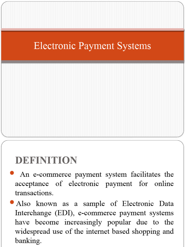 Electronic Payment System | PDF | Credit Card | Payments