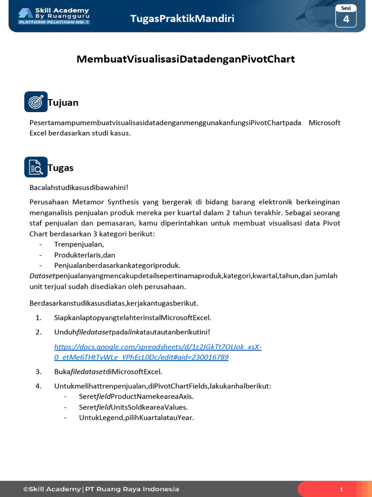 TPM2MembuatVisualisasiDatadenganPivotChart (DESI MINARTI) | PDF