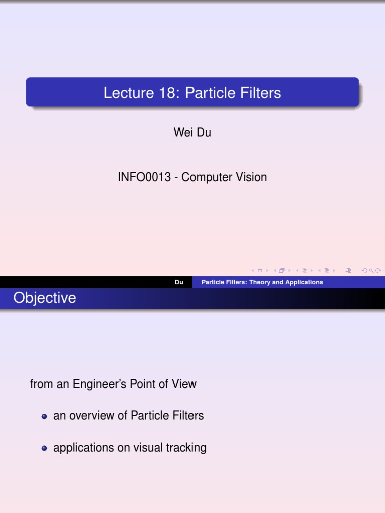 Particlefilter Slides | Download Free PDF | Kalman Filter | Monte Carlo Method