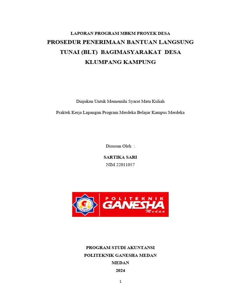 Laporan MBKM 2023 | PDF | Bisnis | Seni