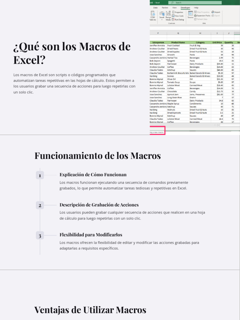 G7PPT (1) Macros de Excel | PDF | Macro (informática) | Microsoft Excel