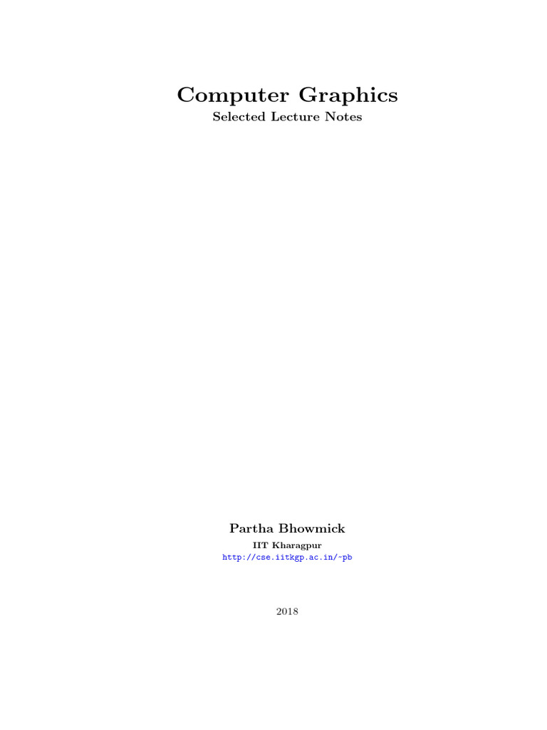 PB Graphics 2018 | PDF | Graphics | Computer Graphics